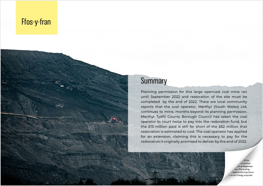 Ffos-y-fran coal mine