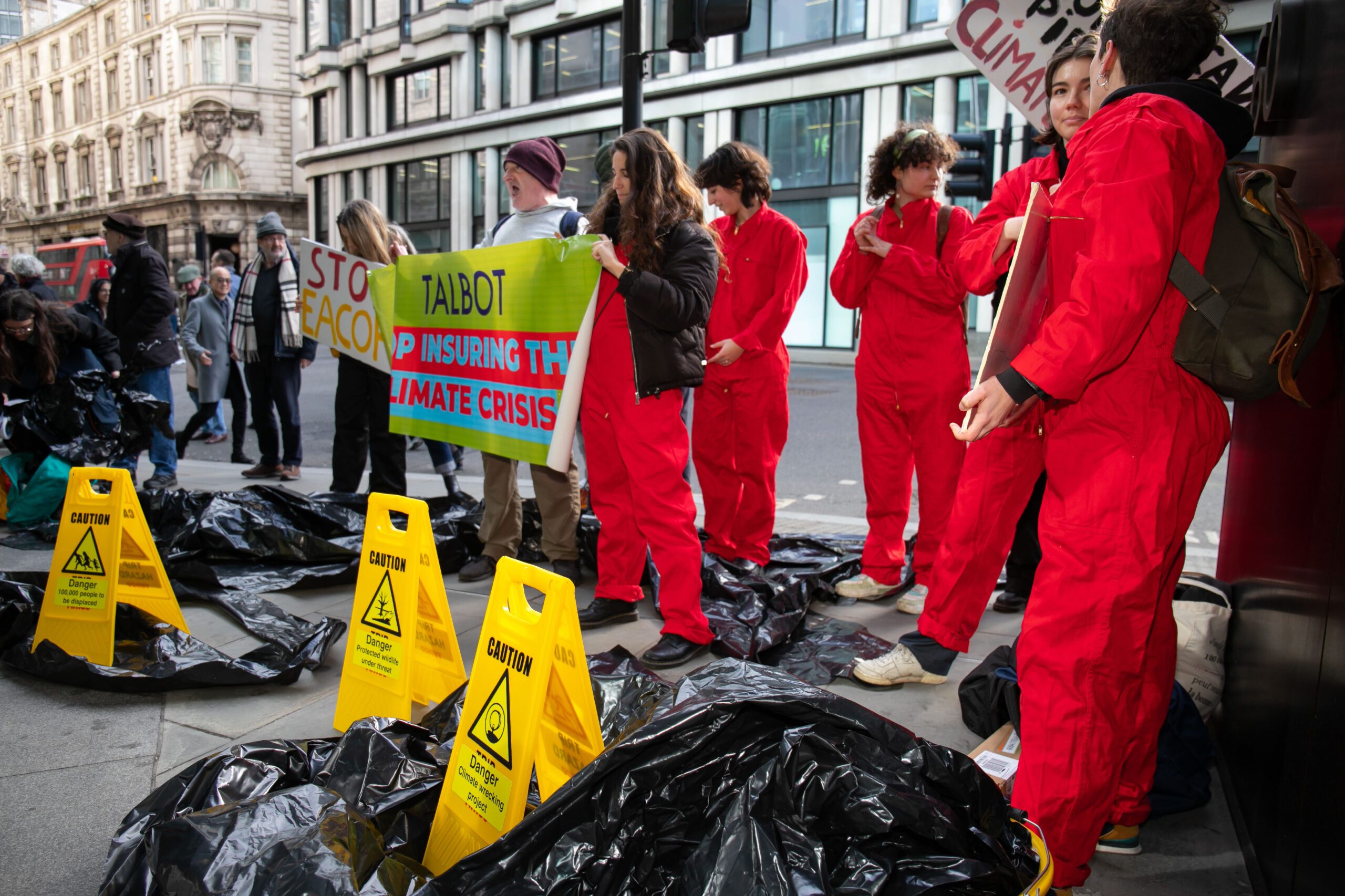 Members of Coal Action join global protests against Insurers Talbot and ...