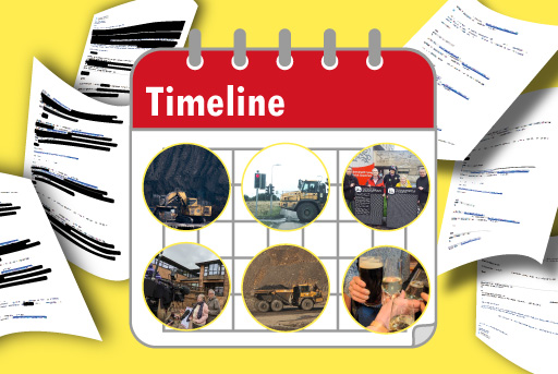 Ffos-y-fran: timeline of illegal coal mining